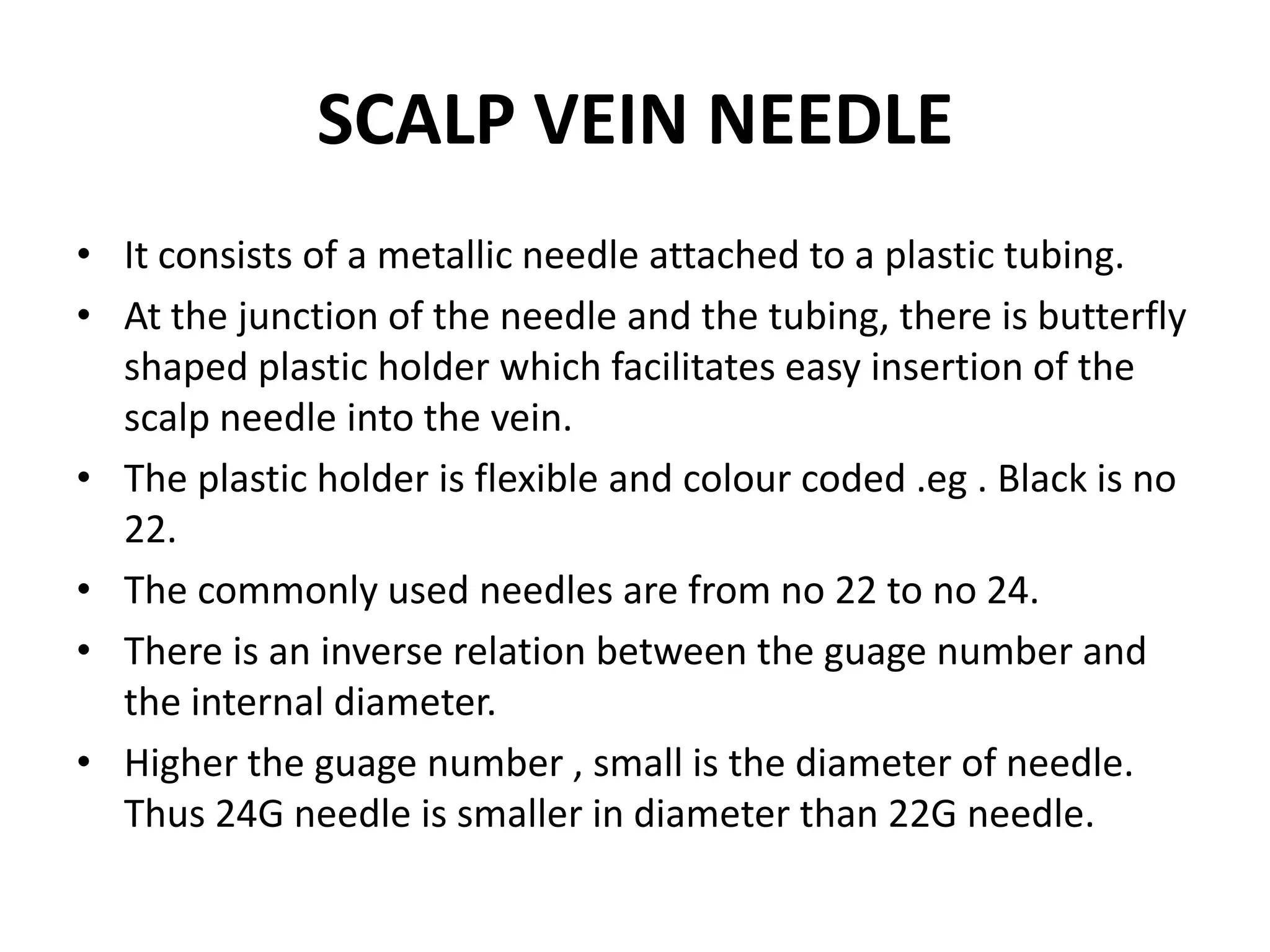 Tuberculin n scalp vein needle | PPTX