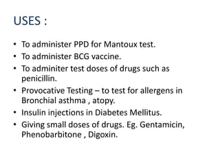 Tuberculin n scalp vein needle | PPT