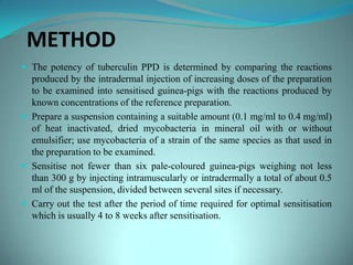 Tuberculin purified protein derivative | PPTX