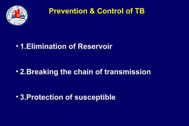 Tuberculosis: Prevention & Control | PPT