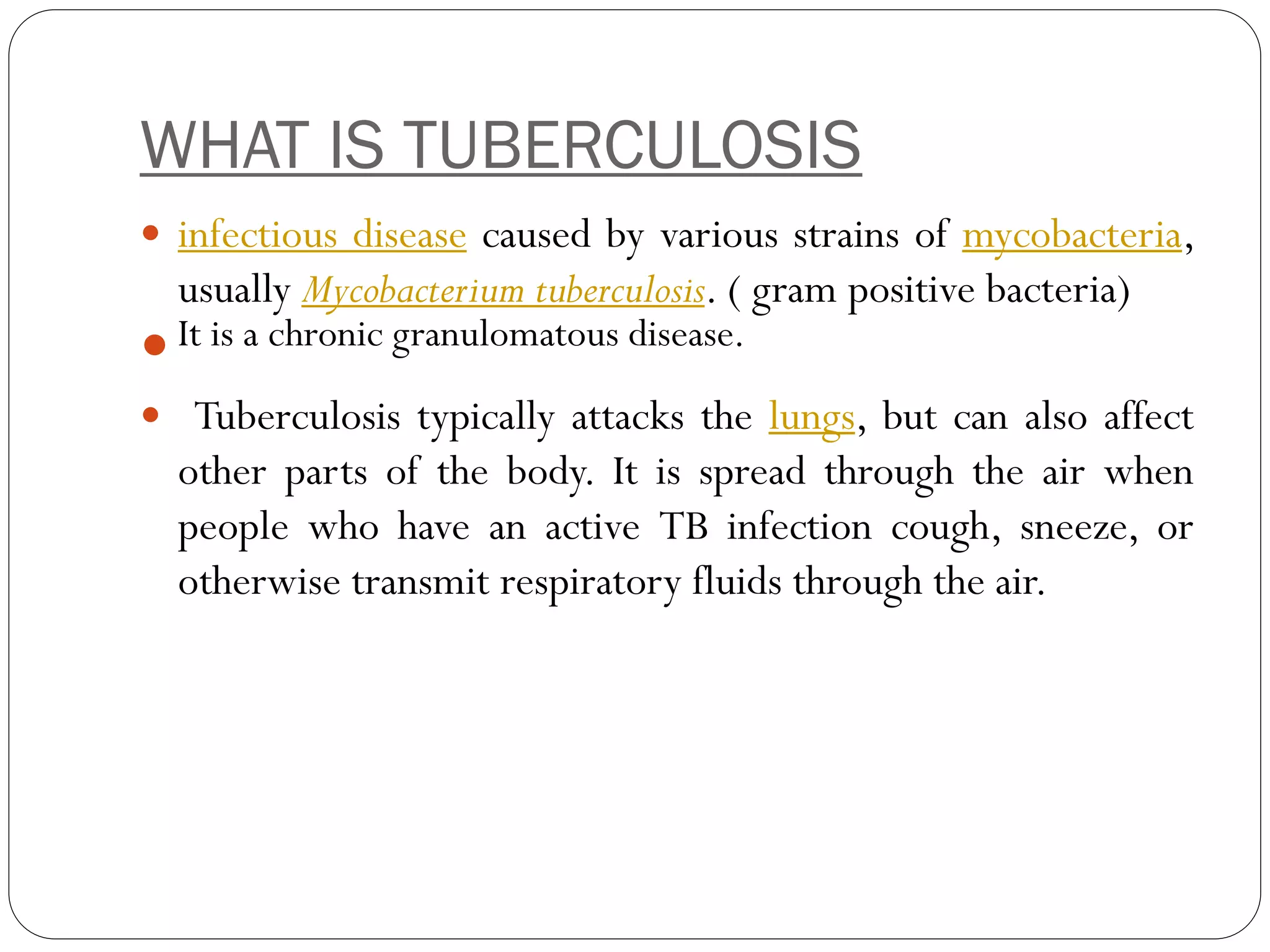 Tuberculosis | PPTX