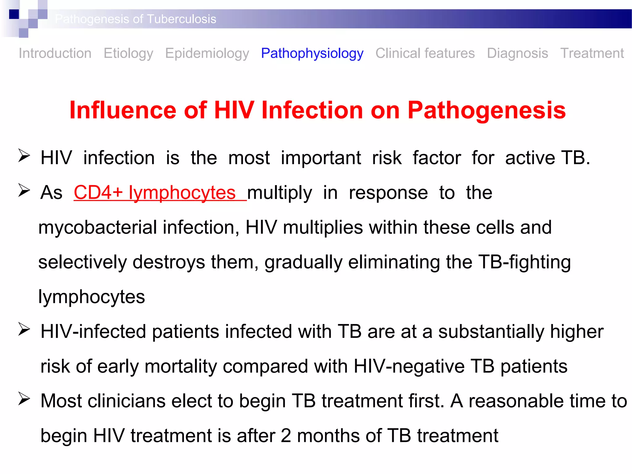 Pathogenesis of tuberculosis | PPT