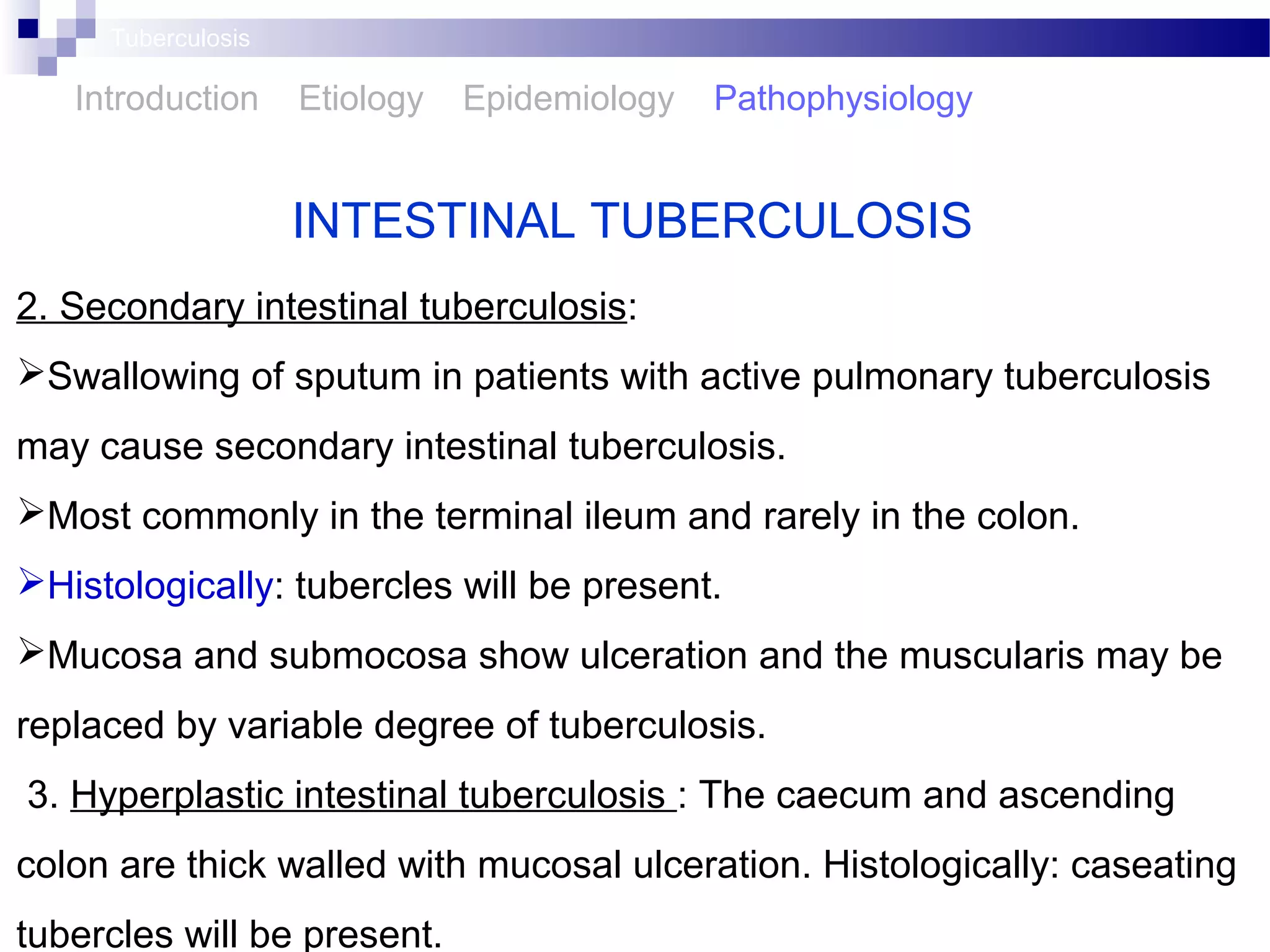Pathogenesis of tuberculosis | PPT