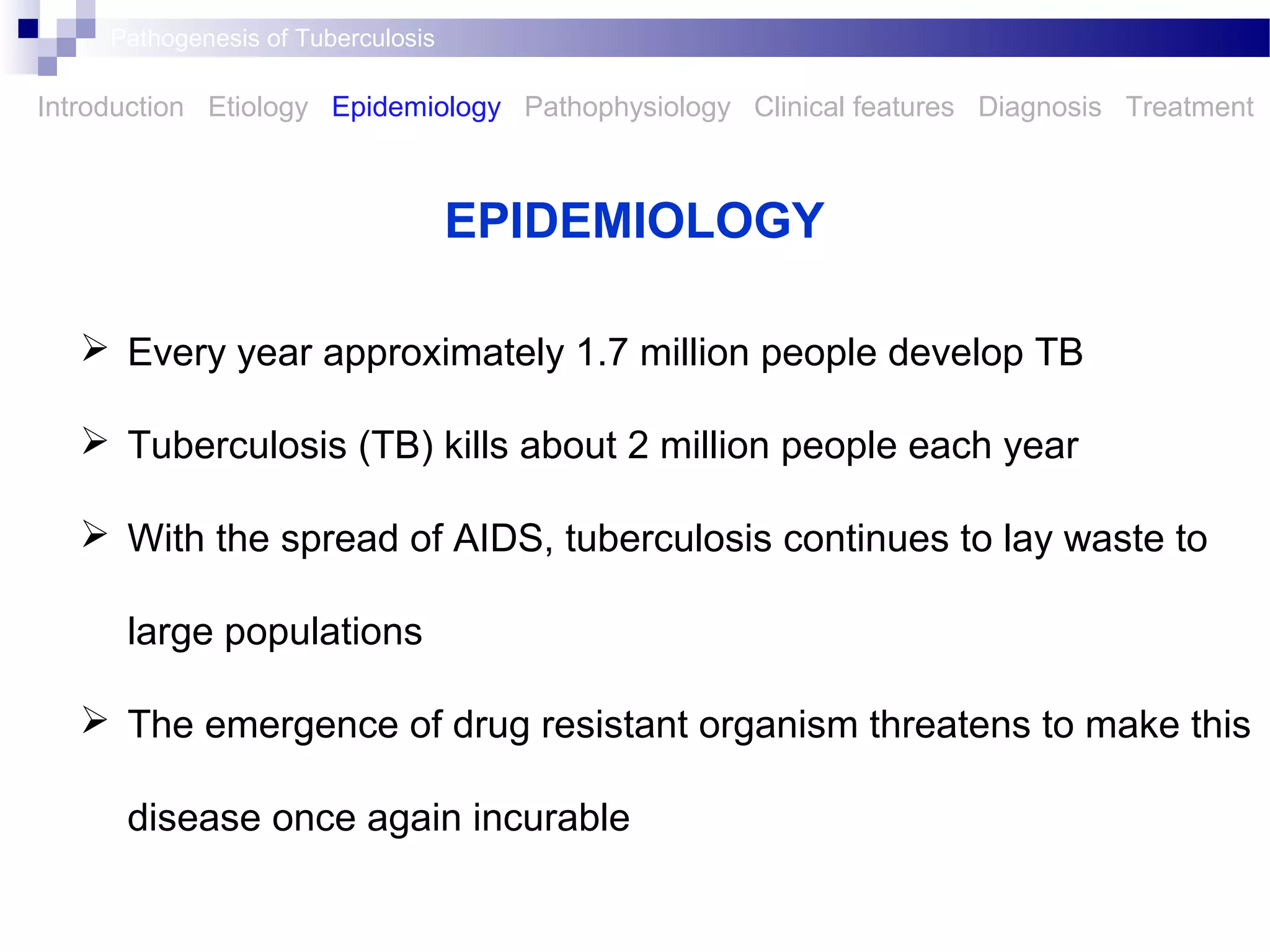 Pathogenesis of tuberculosis | PPT