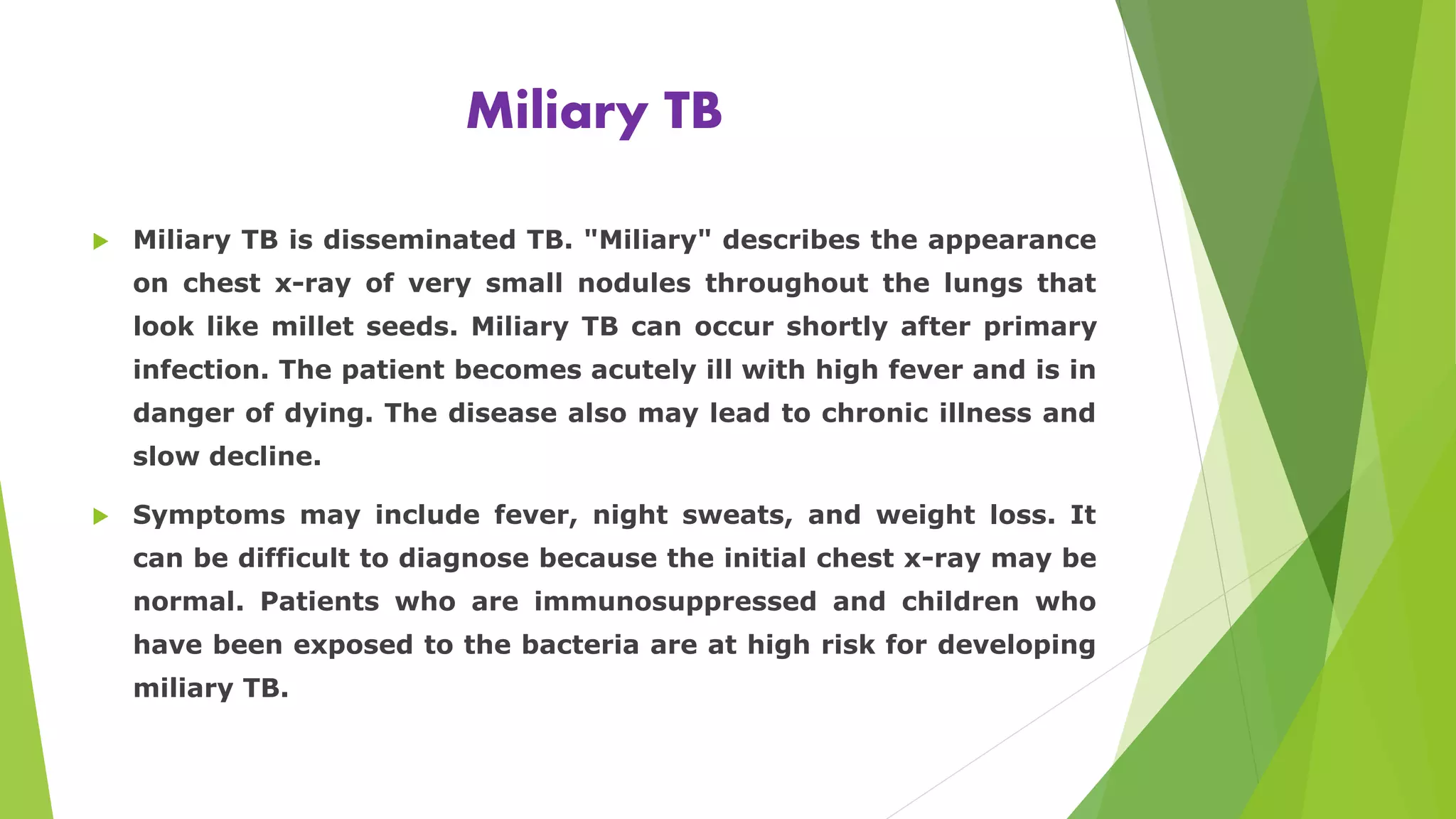 Classification and prophylactics of tuberculosis | PPTX