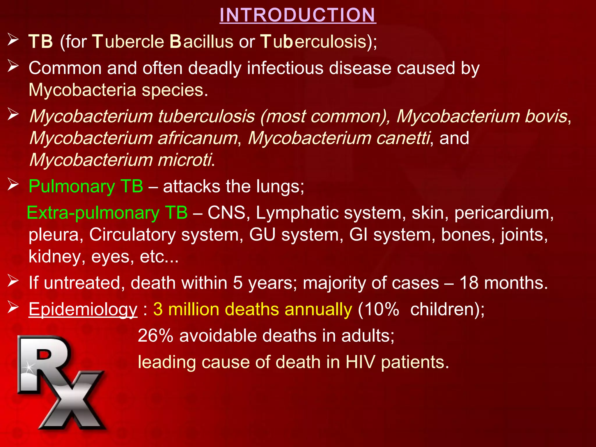 TUBERCULOSIS | PPT