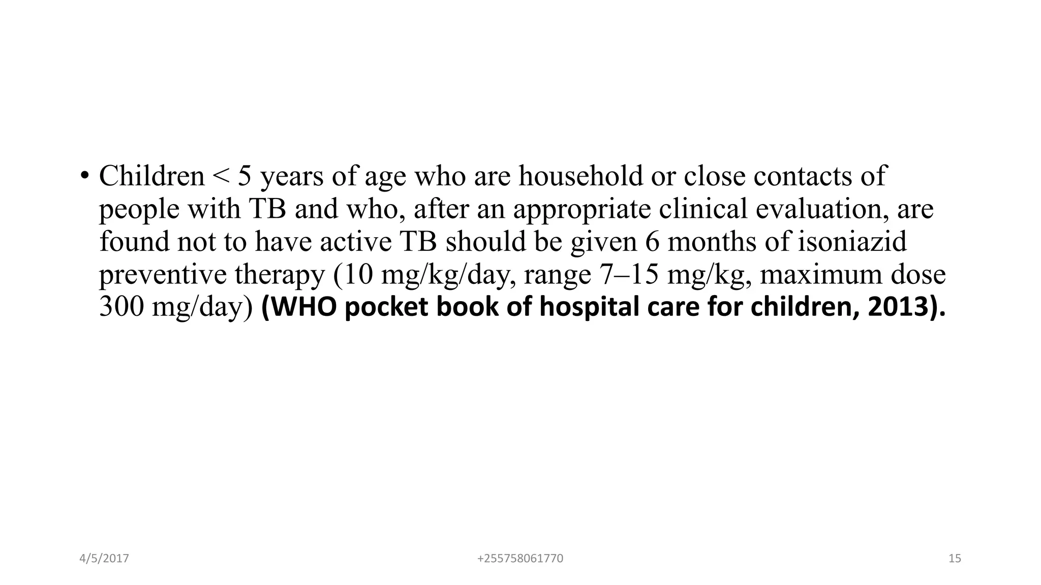 Tuberculosis and newborn | PPTX