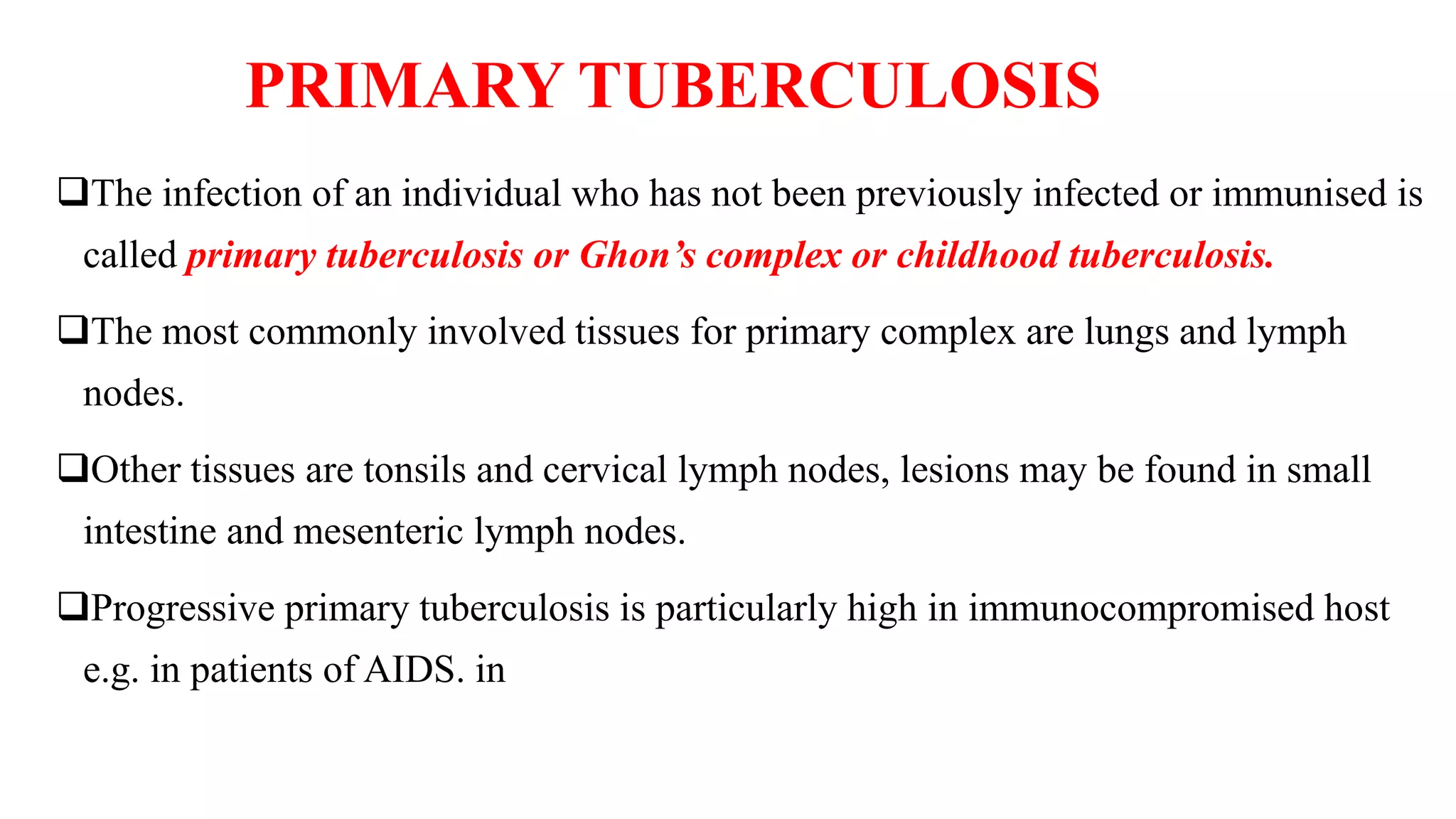Pathophysiology of tuberculosis | PPTX
