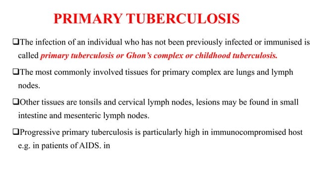 Pathophysiology of tuberculosis