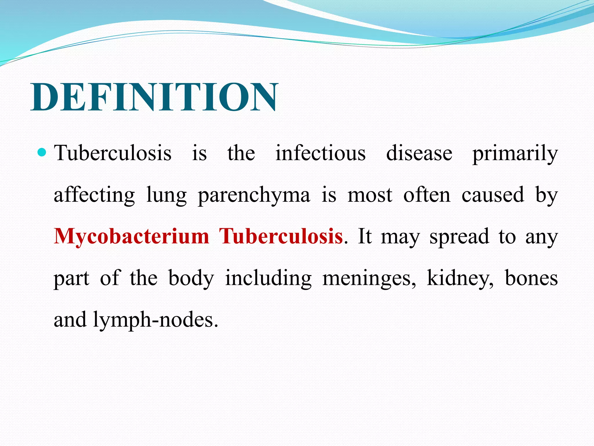 Tuberculosis | PPTX
