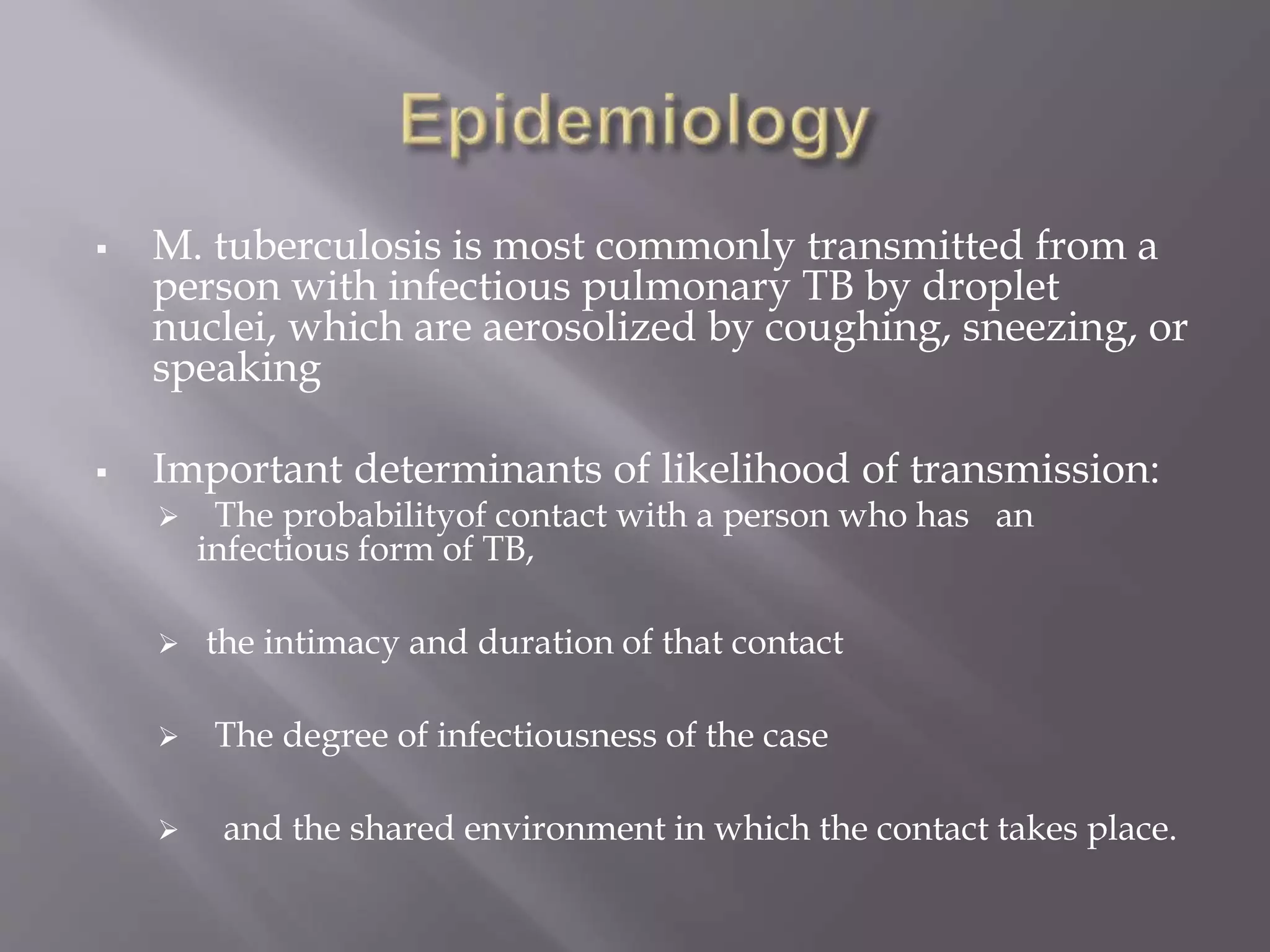 Tuberculosis | PPTX | Infectious Diseases | Diseases and Conditions