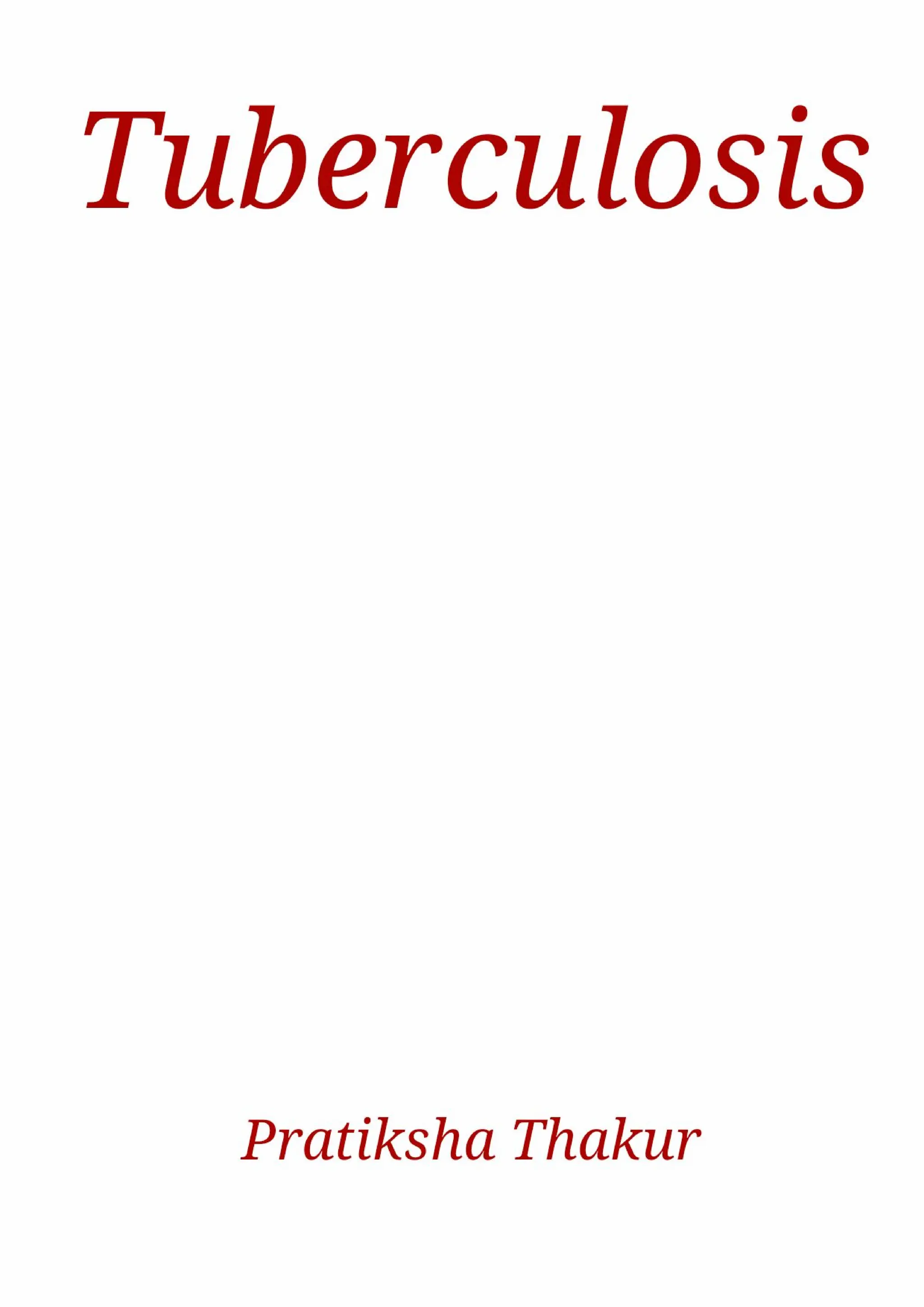 Tuberculosis | PDF
