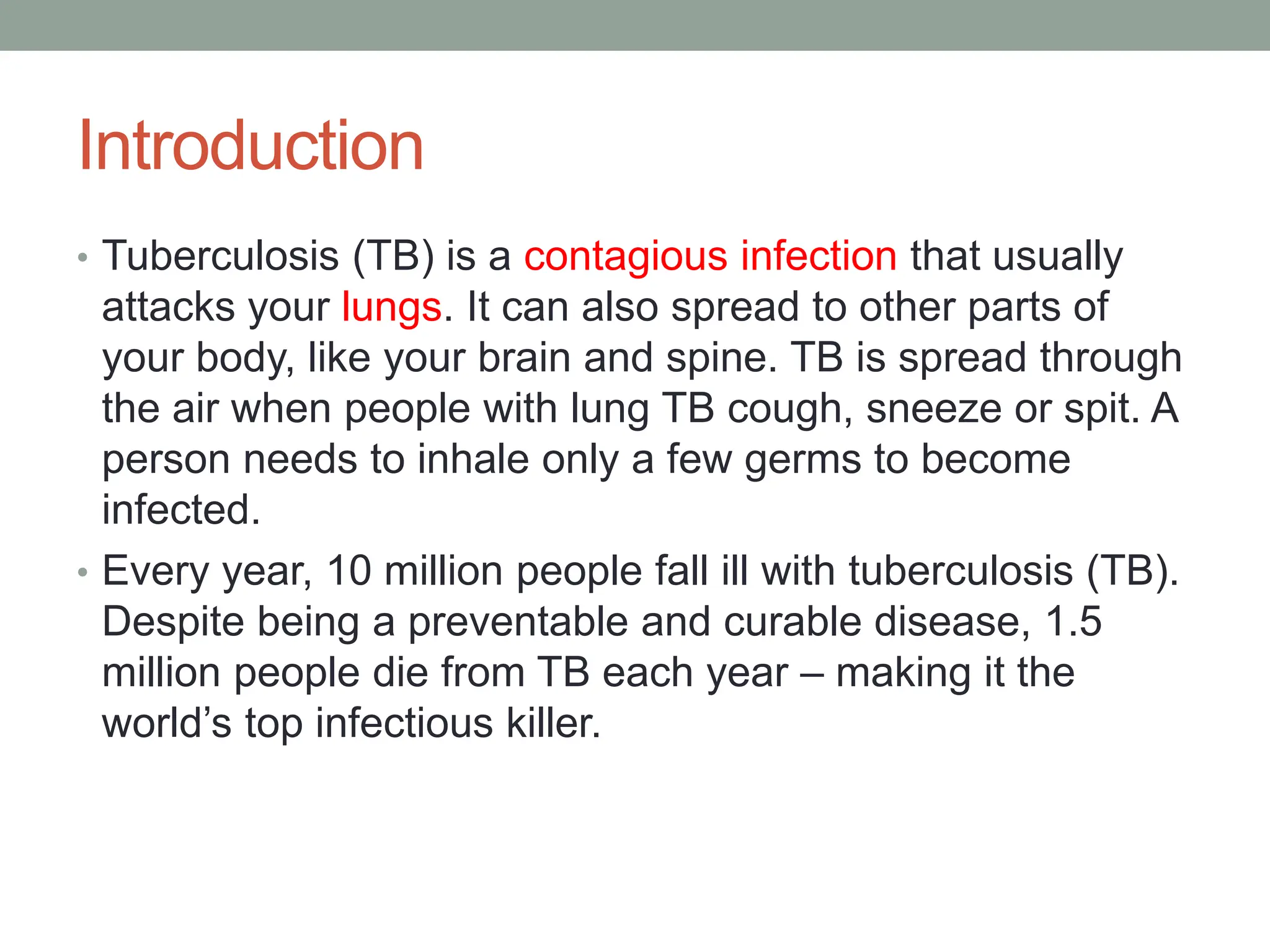 TUBERCULOSIS - communicable disease.pptx
