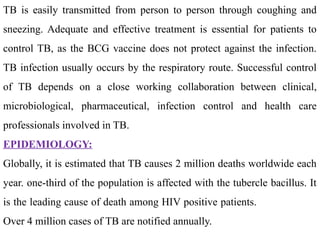 Tuberculosis (TB) Power Point Presentation. | PPTX