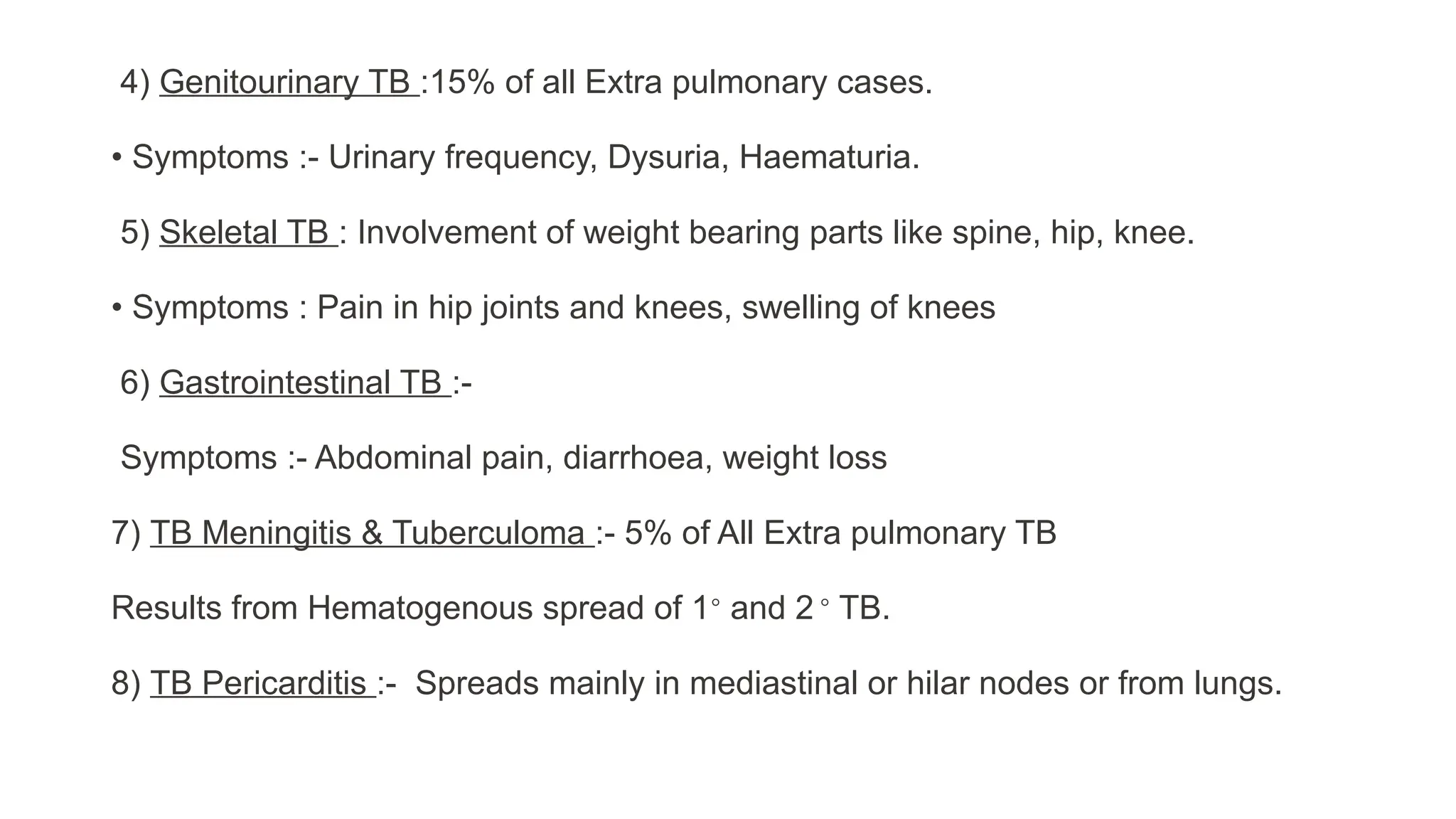 TUBERCULOSIS- clinical features and management | PPTX