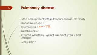 Tuberculosis management presentation and pathophysiology | PPT