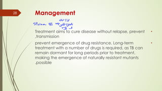Tuberculosis management presentation and pathophysiology | PDF