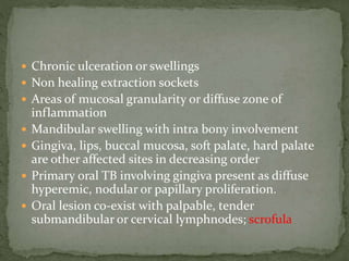 Tuberculosis- Oral Pathology | PPTX