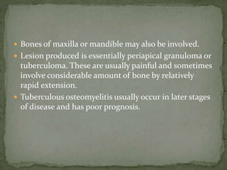 Tuberculosis- Oral Pathology | PPTX