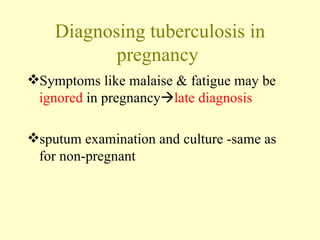 Tuberculosis In Pregnancy | PPT