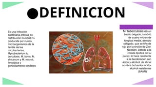 Presentación de tuberculosis para estudio | PPTX