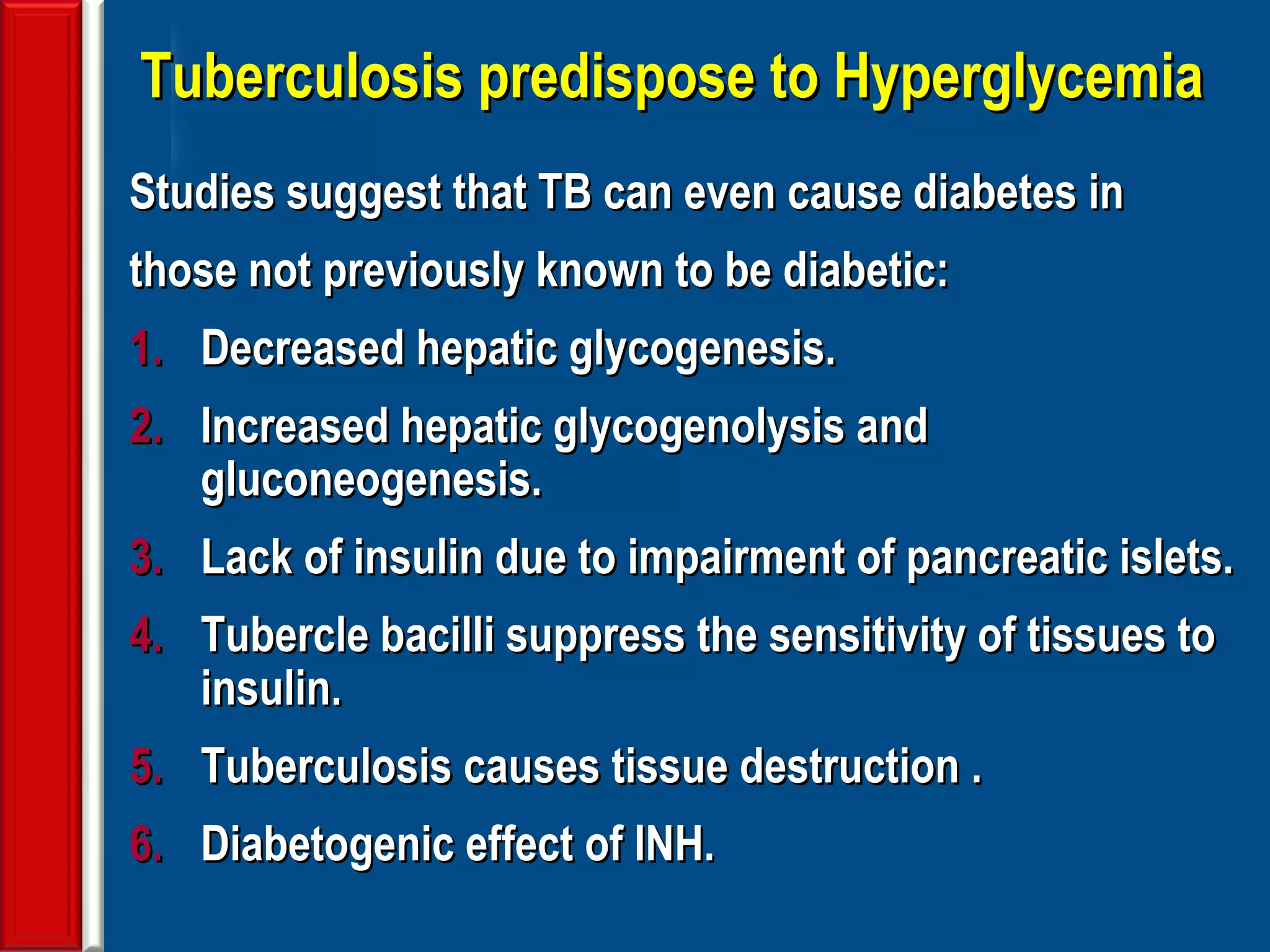 Tuberculosis and diabetes mellitus double trouble | PPT