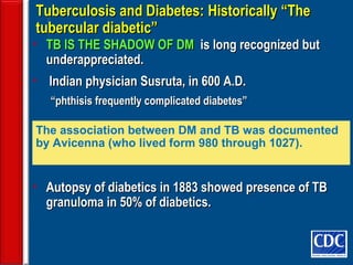Tuberculosis and diabetes mellitus double trouble | PPT