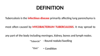 tuberculosis case Presentation T.B. pptx | PPTX