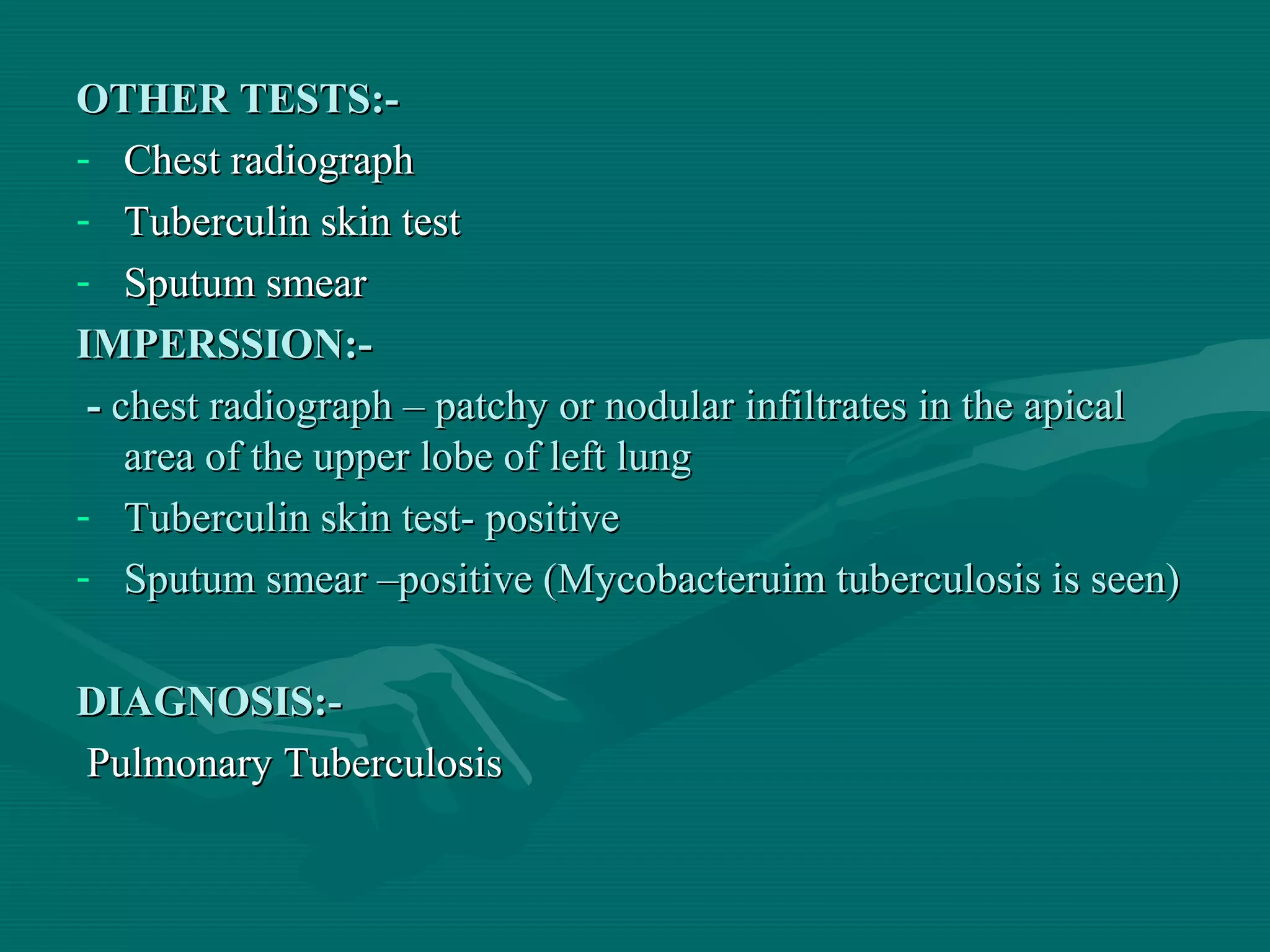 case study on Tuberculosis | PPT