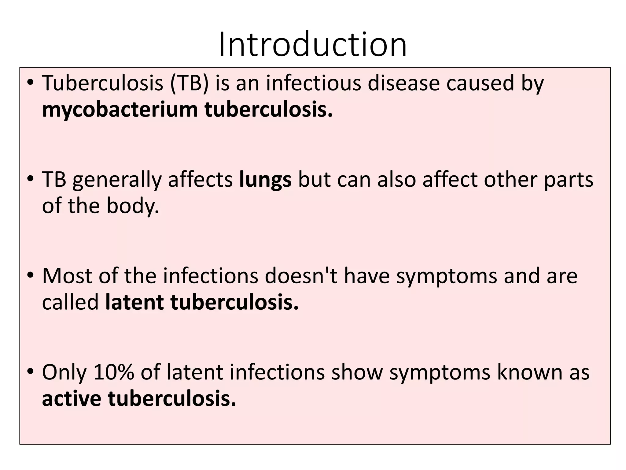 TUBERCULOSIS | PPTX