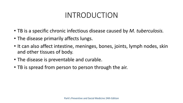 Tuberculosis control in india | PPTX