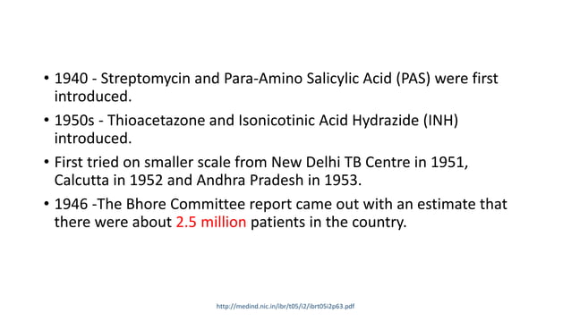 Tuberculosis control in india | PPTX