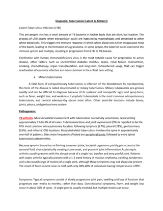 Tuberculosis Clinico-Pathological Case Rationalization | DOCX