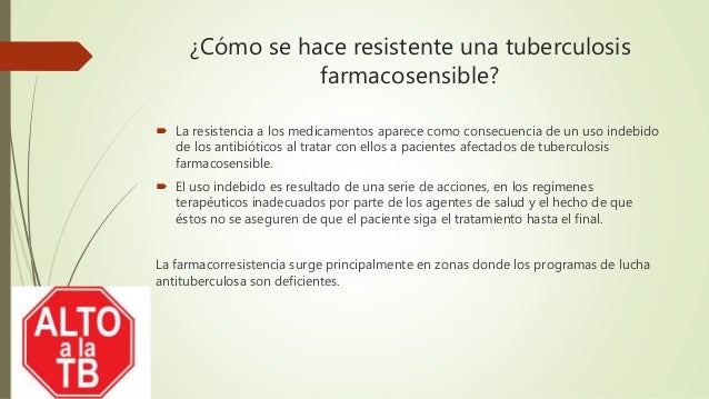 Tuberculosis fármaco resistente