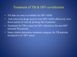 Tuberculosis & hiv coexistence | PPTX
