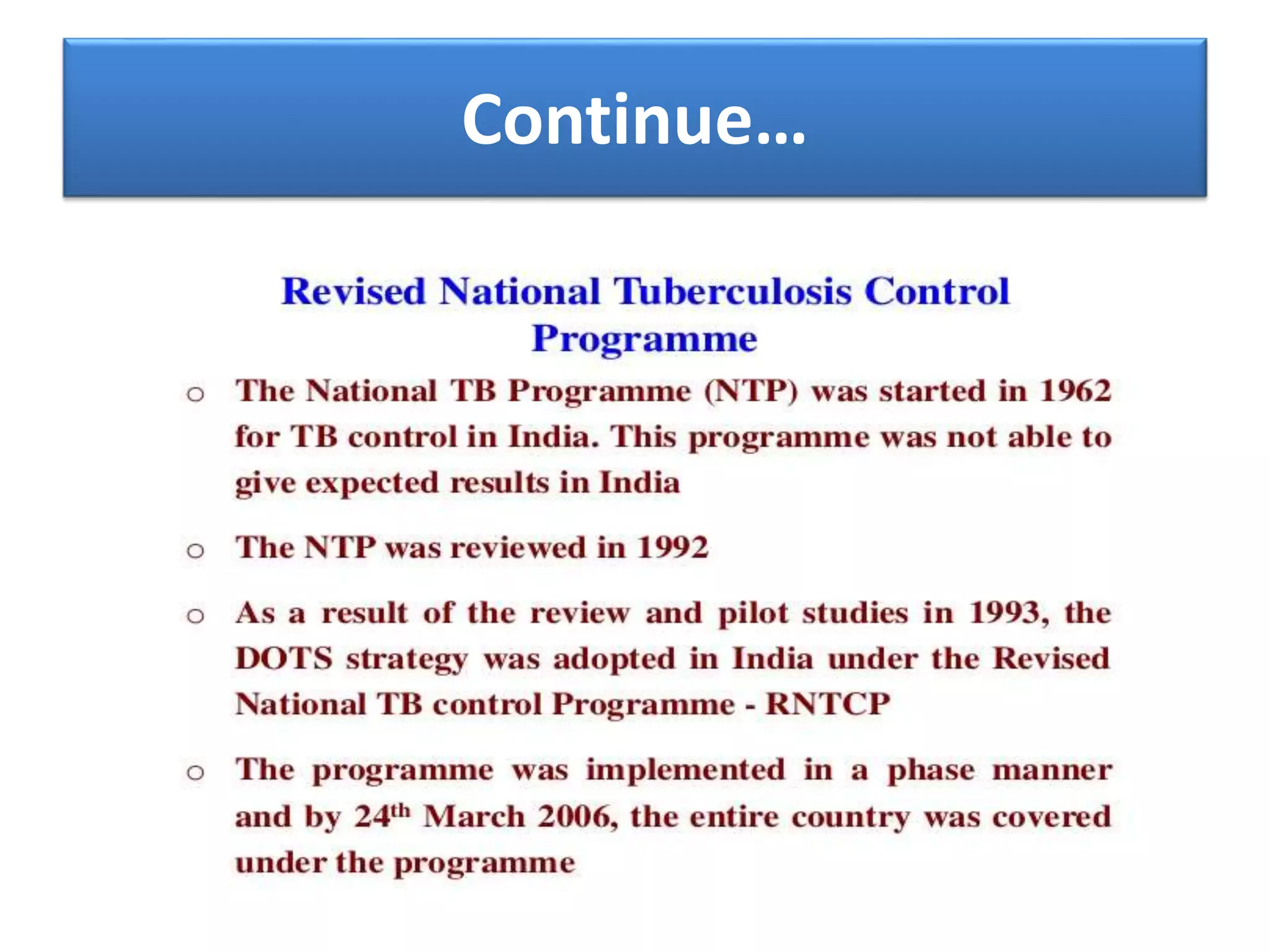 Tuberculosis in india | PPTX