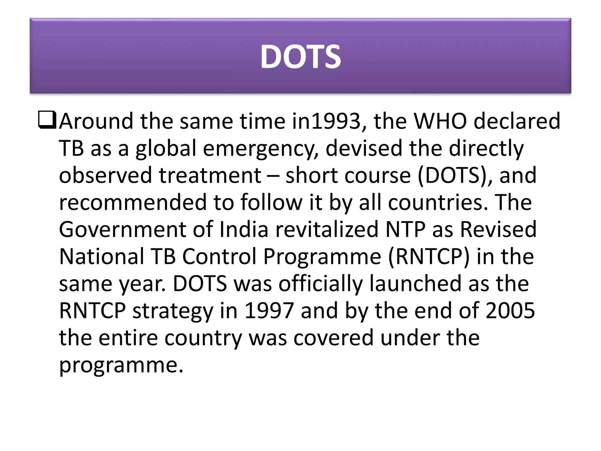 Tuberculosis in india | PPTX
