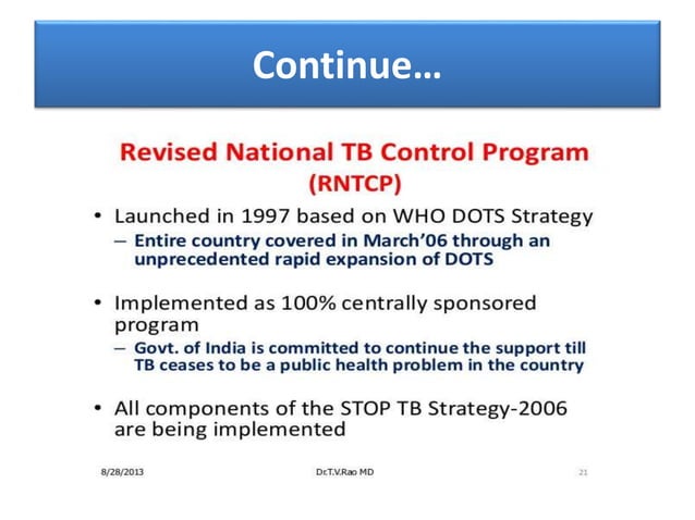 Tuberculosis in india | PPTX | Lung and Respiratory Health | Diseases ...