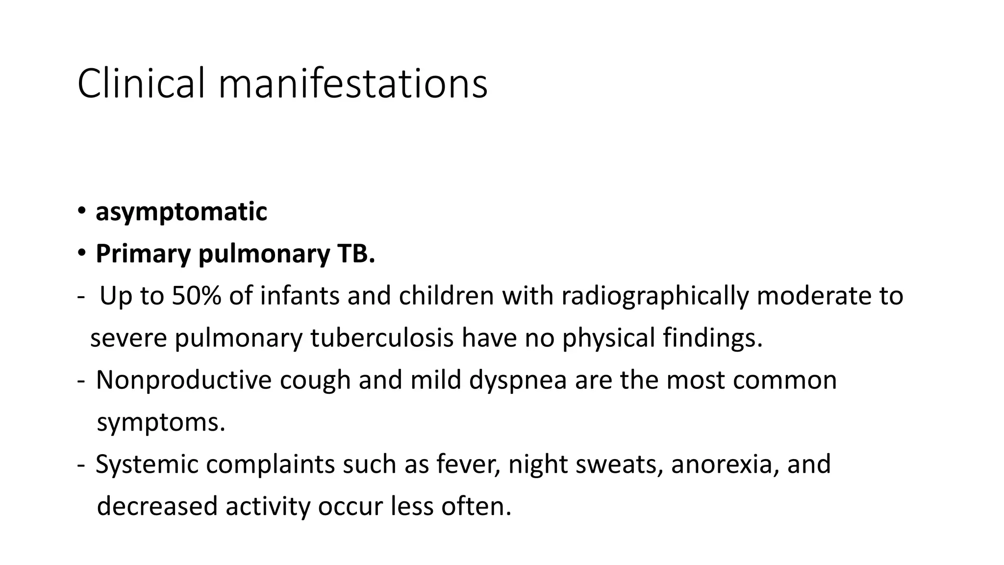 Tuberculosis in pediatric age group | PPTX