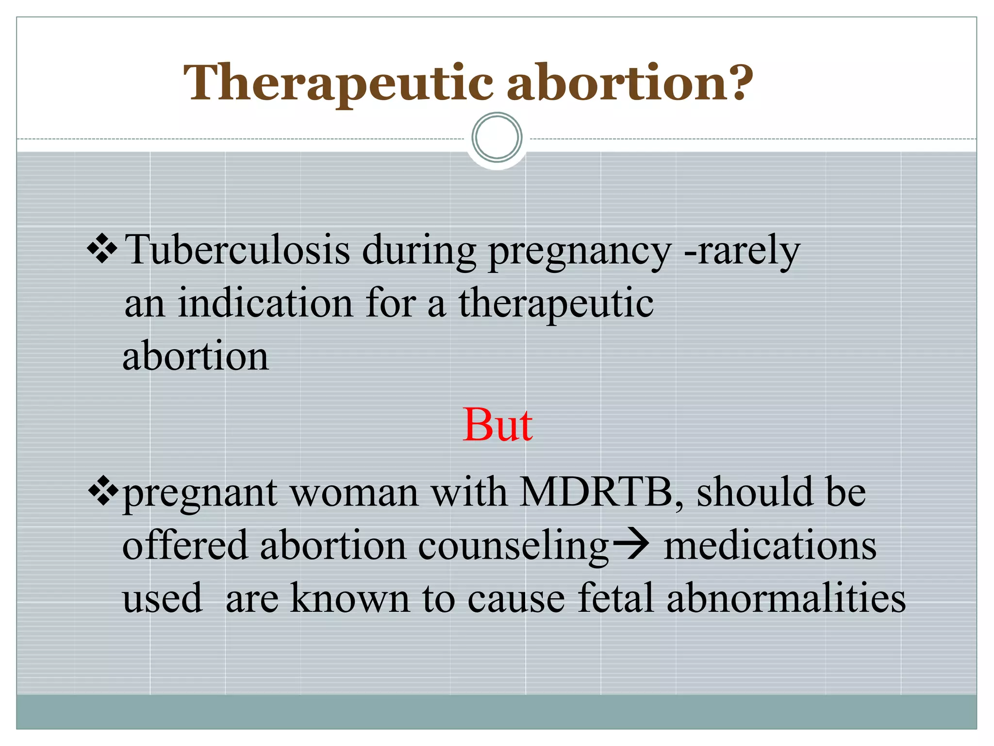 Tuberculosis in pregnancy | PPTX