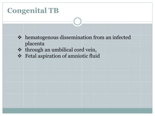 Tuberculosis in pregnancy | PPTX