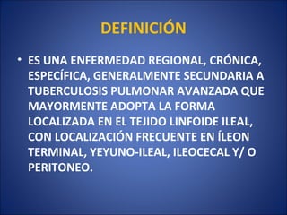 Tuberculosis intestinal. Presentación de un caso. | PPT