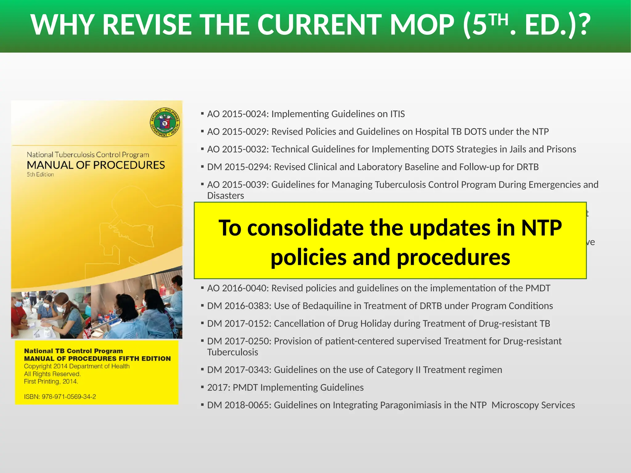 Tuberculosis Manual of Procedures 6th Ed Overview.pptx