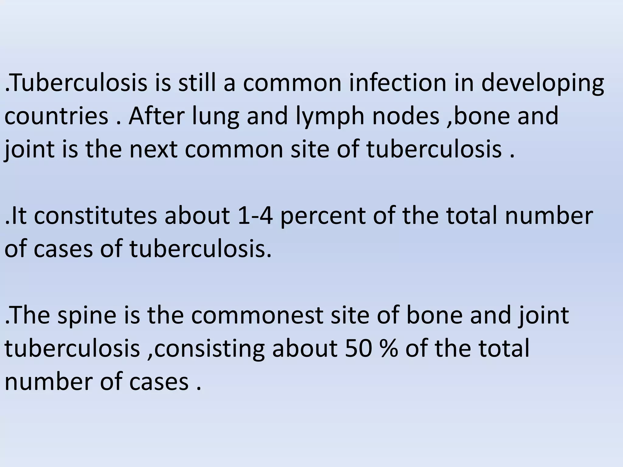 Tuberculosis of bone and joints | PPTX