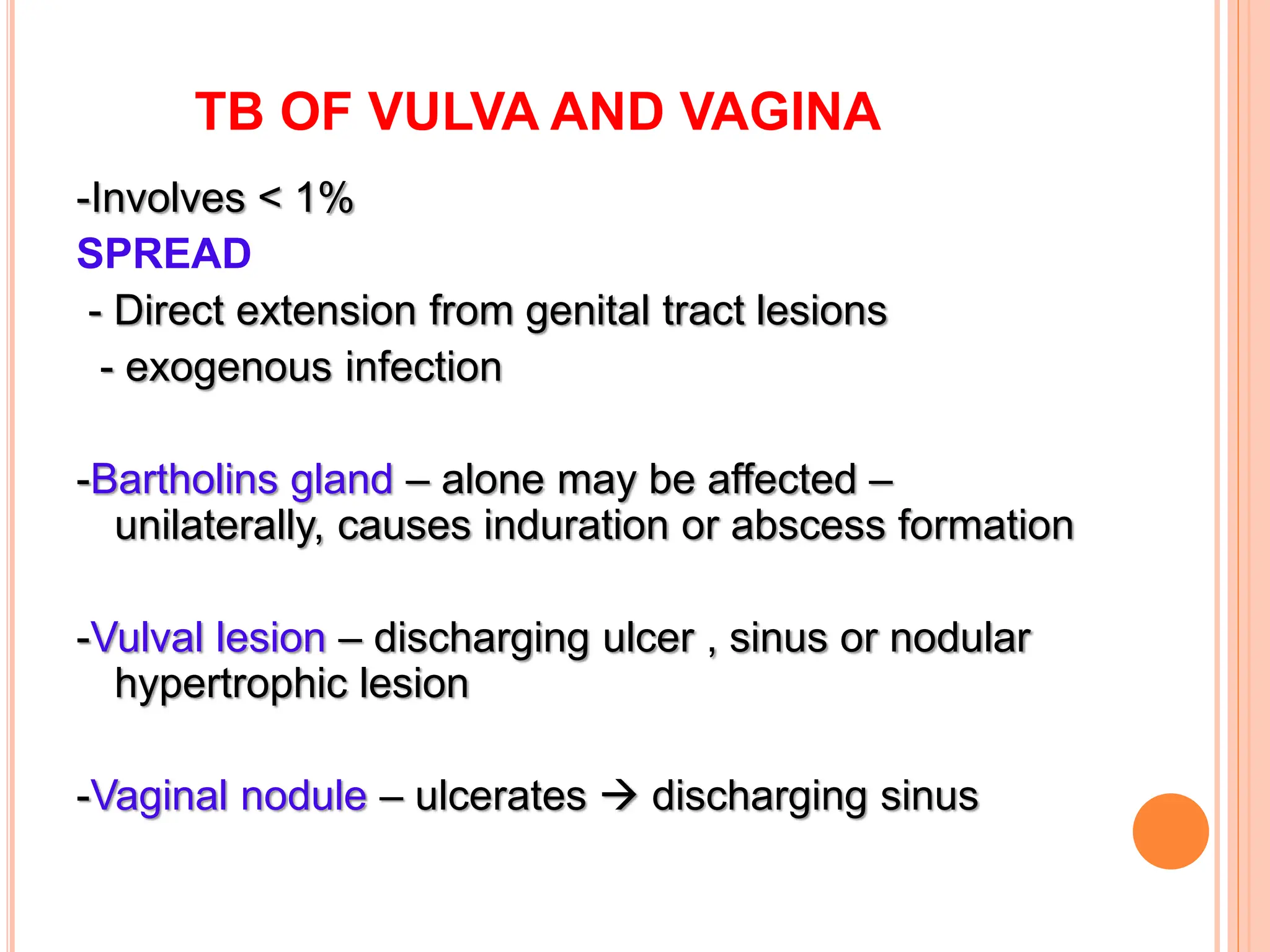 Tuberculosis of genital tract presentation | PPTX
