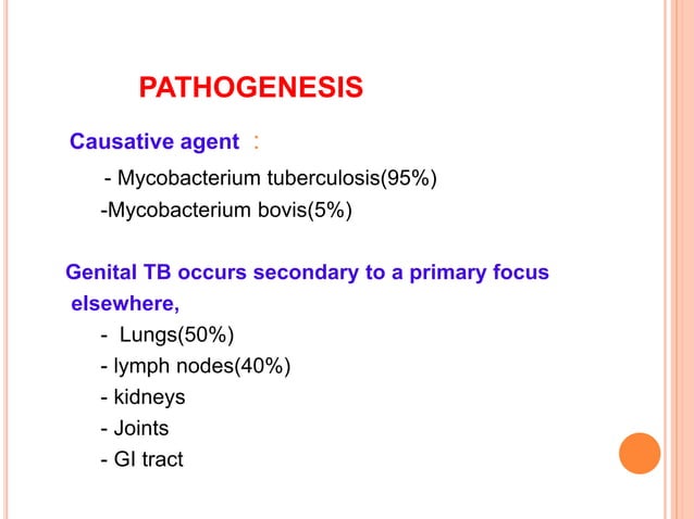 Tuberculosis of genital tract presentation | PPTX | Infertility ...