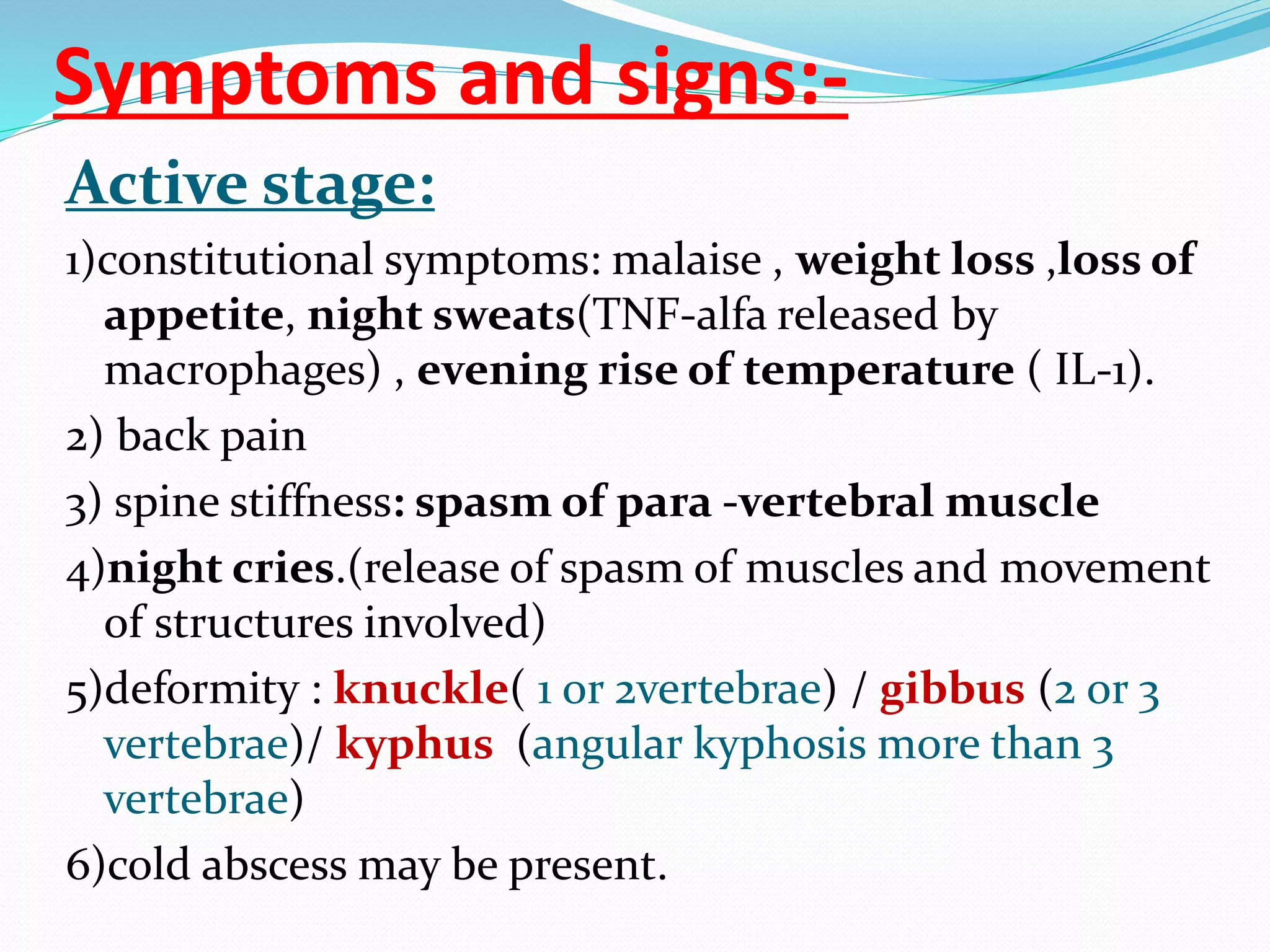 Tuberculosis of spine (pott’s spine) | PPTX