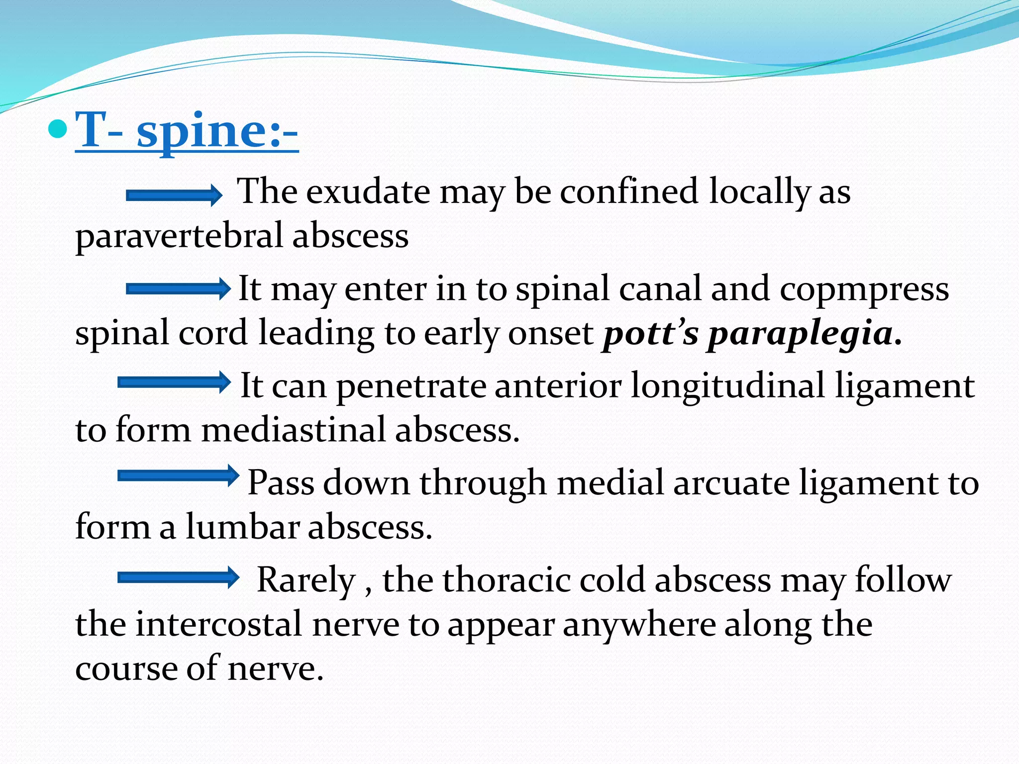 Tuberculosis of spine (pott’s spine) | PPTX | Physical Therapy | Wellness