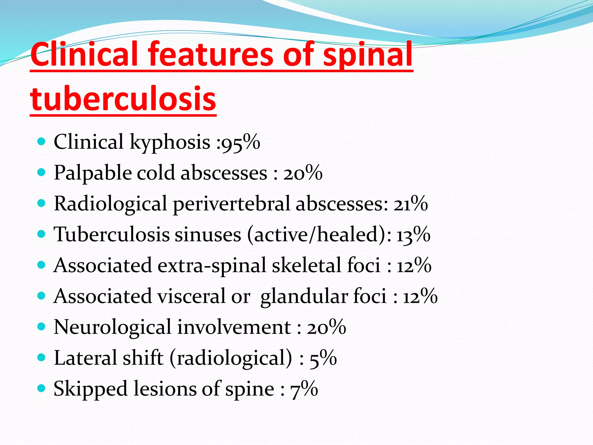 Tuberculosis of spine (pott’s spine) | PPTX