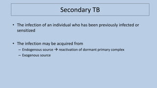 Tuberculosis pathophysiology and diagnosis | Jindal Chest Clinic | PPTX